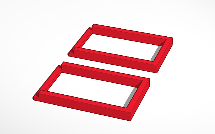 3D design 9V Battery Frames - Tinkercad