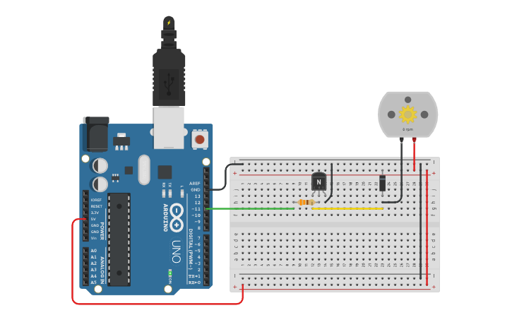 Circuit design arduino_serial-motor - Tinkercad