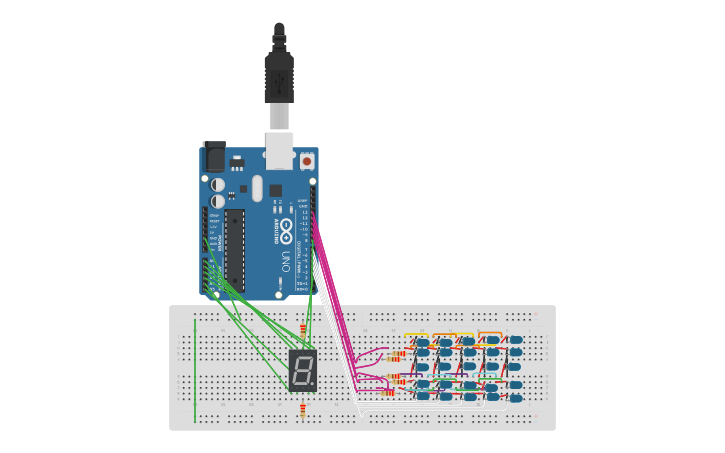 Circuit design Copy of Copy of Copy of Midterms Practice Circuit - Tinkercad