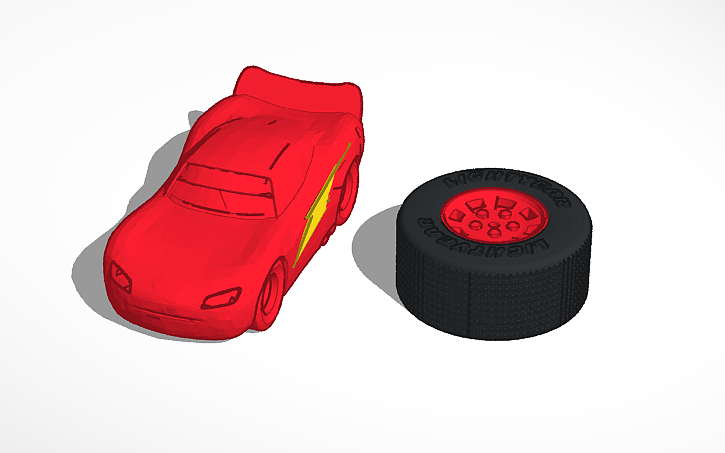 3D design Lightning McQueen - Tinkercad