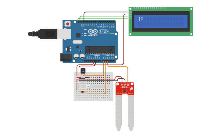 Circuit design weather station - Tinkercad