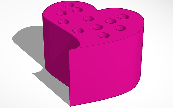 3D design pencil box - Tinkercad