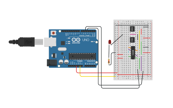 Circuit design Lab8_part1_tristate_buffer | Tinkercad