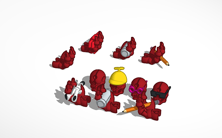 3D design shin godzilla humanoid extra excesories - Tinkercad