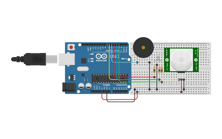 Circuit design BUZZER PASIVO - Tinkercad