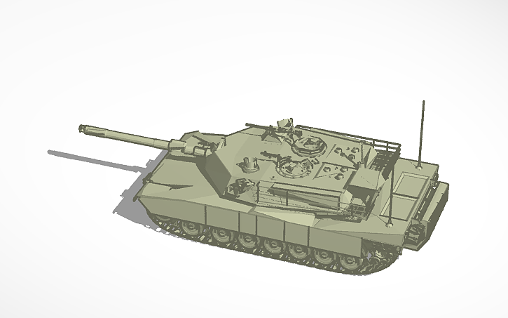 3D design M1 Abrams - Tinkercad