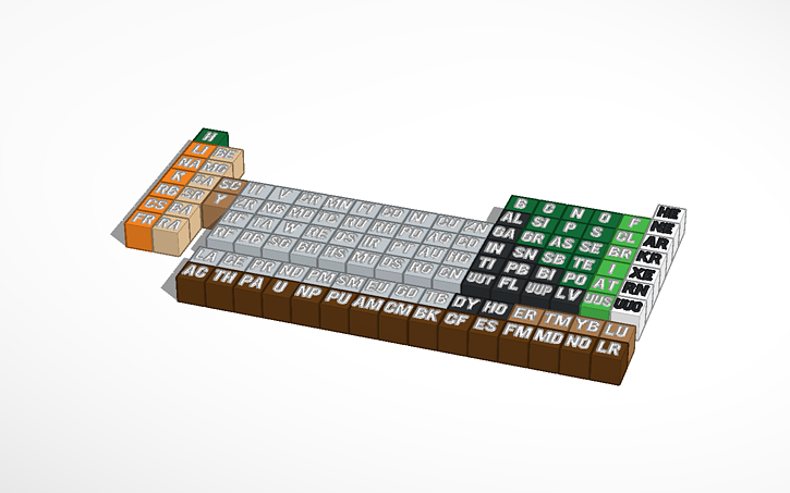 3D design Periodic Table - Tinkercad