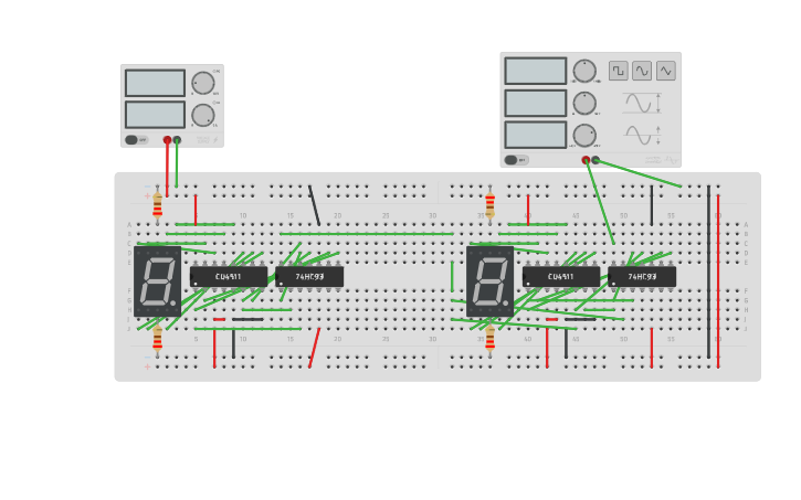 Circuit design contador 00 a 99 prueba | Tinkercad