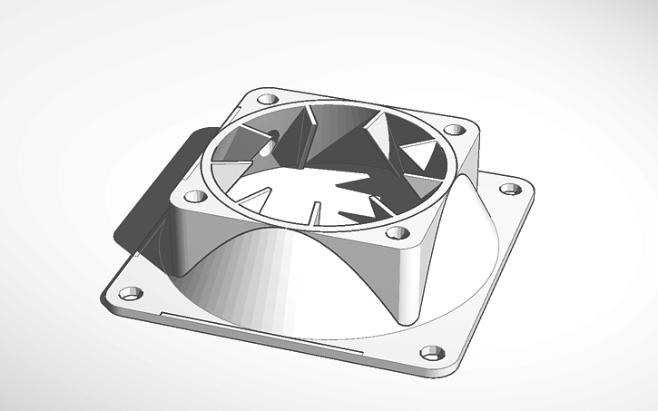 3D design 50mm to 70mm Fan Adapter - Tinkercad