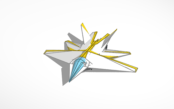 3D design jet/spaceship/shooting star - Tinkercad