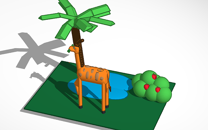 3D design giraffe - Tinkercad