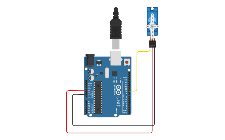 Circuit design MICRO SERVO - Tinkercad