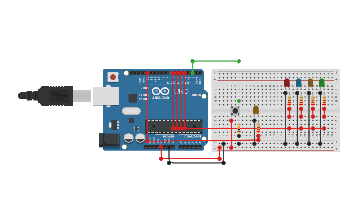 Circuit design Lap 2 While Loop - Tinkercad