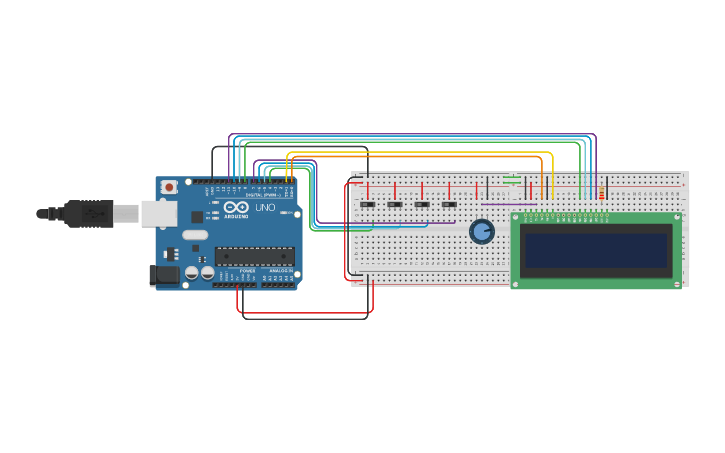 Circuit design Level Sensor - Tinkercad