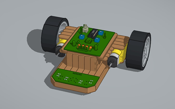 3D design Line Follower Body - Tinkercad 3D design Line Follower Body - Tinkercad