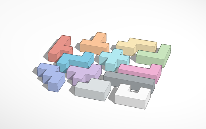 3D design Pentominoes - Tinkercad