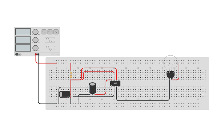 Circuit design Compuerta 555 | Tinkercad