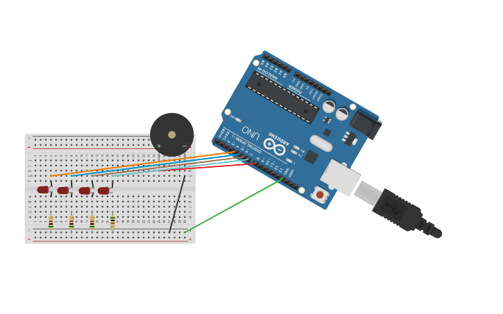 Circuit design Buzzer Tones | Tinkercad