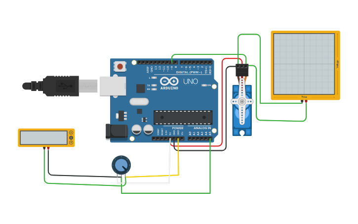 Circuit Design Servo Potentiometer Tinkercad