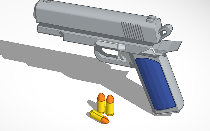 3D design Colt 1911 - Tinkercad