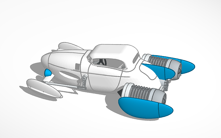 3D design hover hotrod - Tinkercad