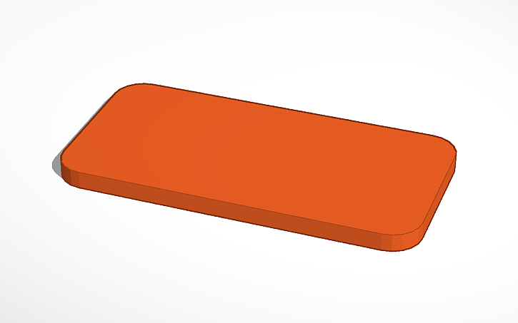 3D design Rounded rectangle - Tinkercad
