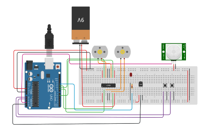 Circuit design smart home - Tinkercad