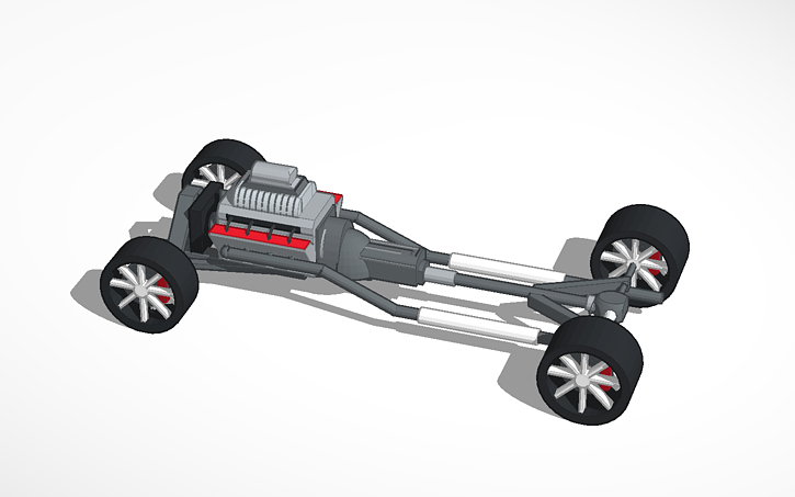 3D design Full Drivetrain and wheels - Tinkercad