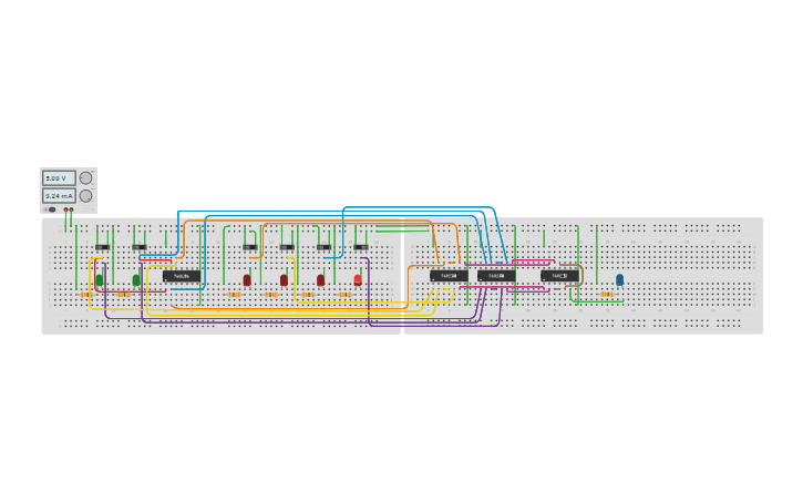 Circuit design Multiplexer 4 to 1 - Tinkercad
