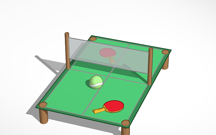 3D design TABLE TENNIS - Tinkercad