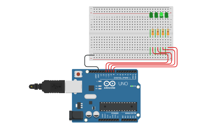 Circuit Design Led Binary Counter Tinkercad