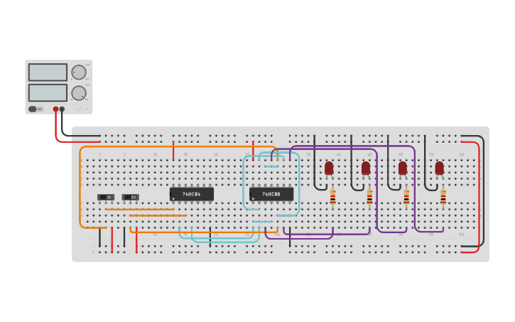 Circuit design 2:4 DECODER_2028134 | Tinkercad