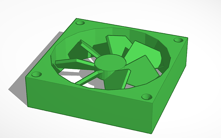 3D design Cooler 40mm x 40mm - Tinkercad