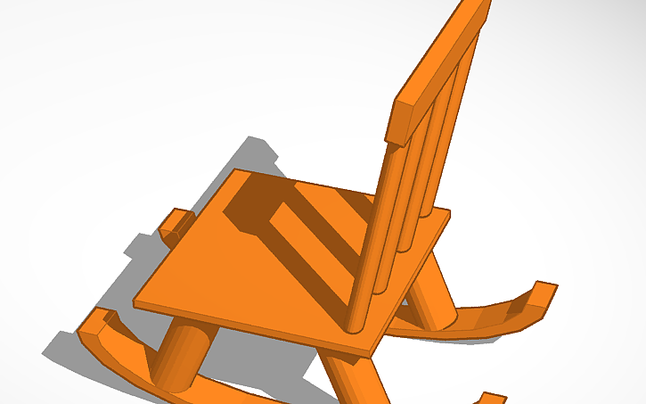 3D design Rocking Chair - Tinkercad