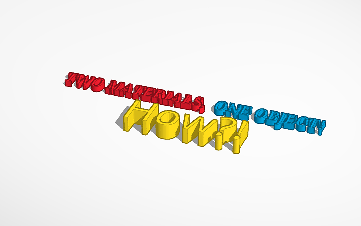 3d Design Multiple Materials In One Object How Tinkercad