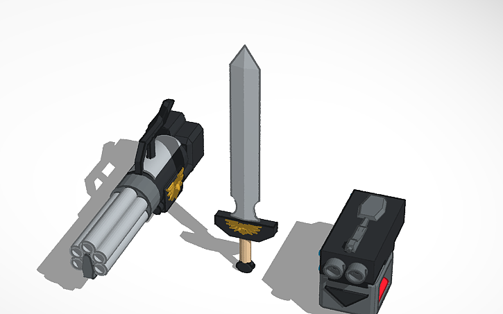 3D design Weapons of 40k: Terminator Weapons - Tinkercad