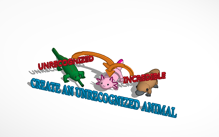 3D design Create an unrecognized or incredible animal contest - Tinkercad