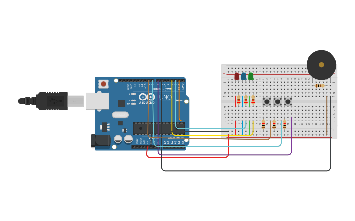 Circuit design led switch button - Tinkercad