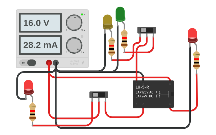 Circuit design Copy of Relay LU-5-R - Tinkercad Circuit design Copy of Relay LU-5-R - Tinkercad