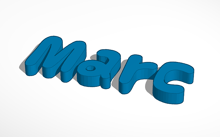 3D design Marc naam af | Tinkercad