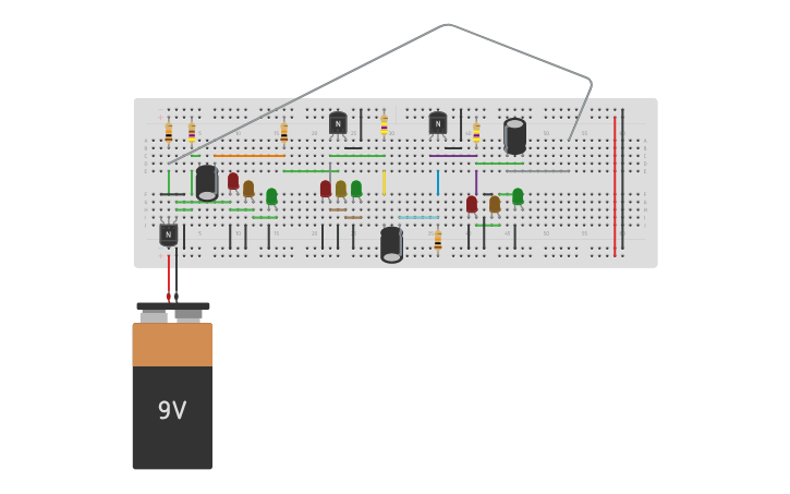 Circuit design 3 CHANNEL LED | Tinkercad