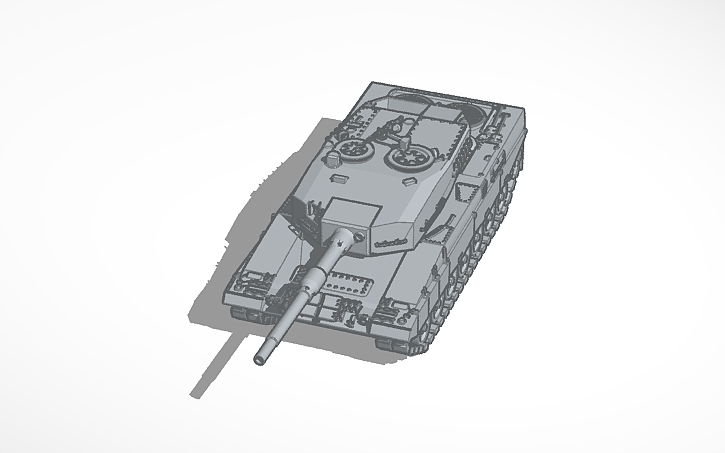 3D design Leopard 2A4 - Tinkercad