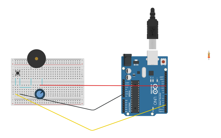 Circuit design Pushbutton Circuit - Tinkercad