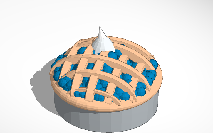 3D design Blueberry Pie - Tinkercad