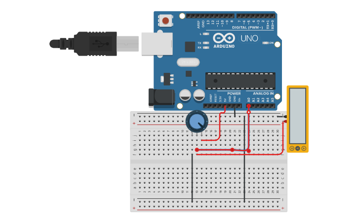 Circuit design Analog Input Exercise (Ard 2) error - Tinkercad