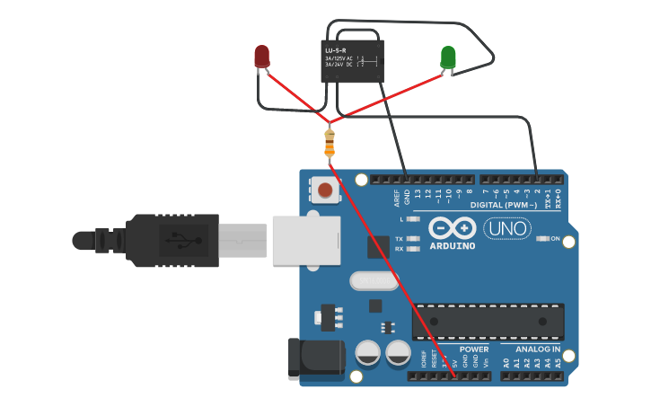 Circuit design Relay - Tinkercad