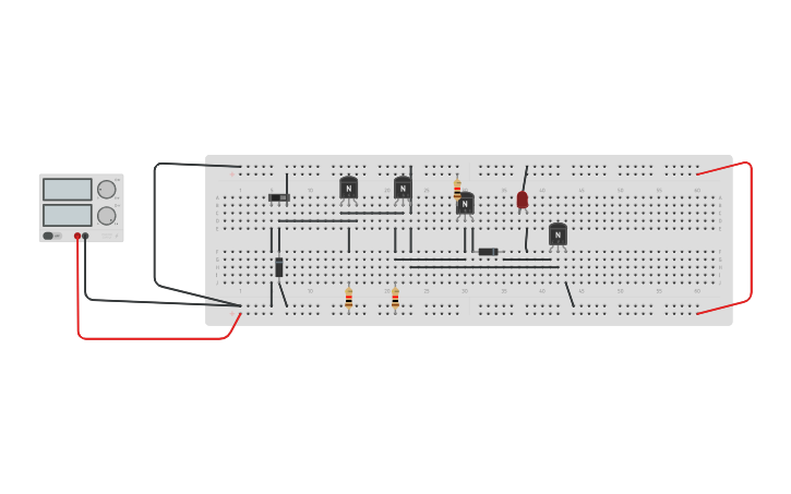 Circuit design TTL NOT - Tinkercad