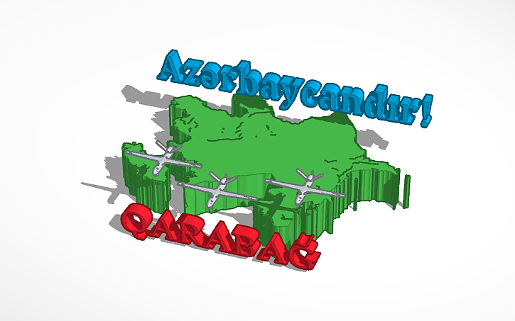 3D design Qarabag is Azerbaijan - Majid Asgarov - Tinkercad
