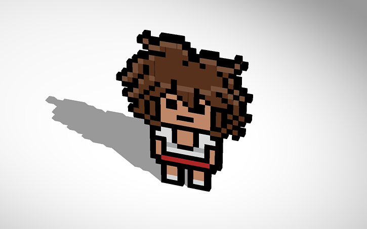 3D design Danganronpa 2, Akane pixel art - Tinkercad