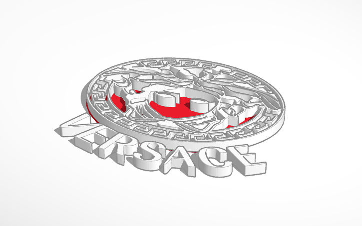3D design VERSACE logo - Tinkercad